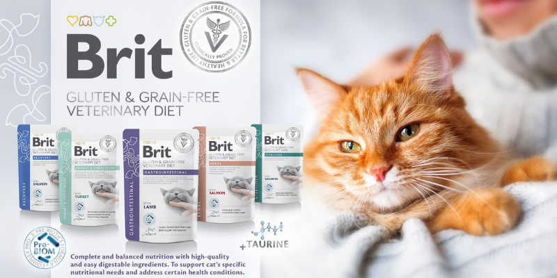 Brit Veterinary Diet Cat Pouches: filets amb salsa