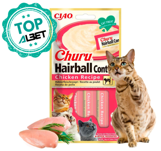 Churu Hairball Control para bolas de pelos en gatos Churu Hairball Control para bolas de pelos en gatos