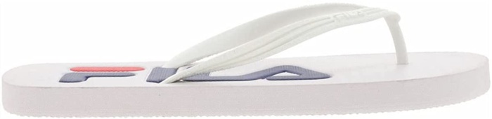 Chanclas Fila flip flops color blanco con logo Fila en la suela