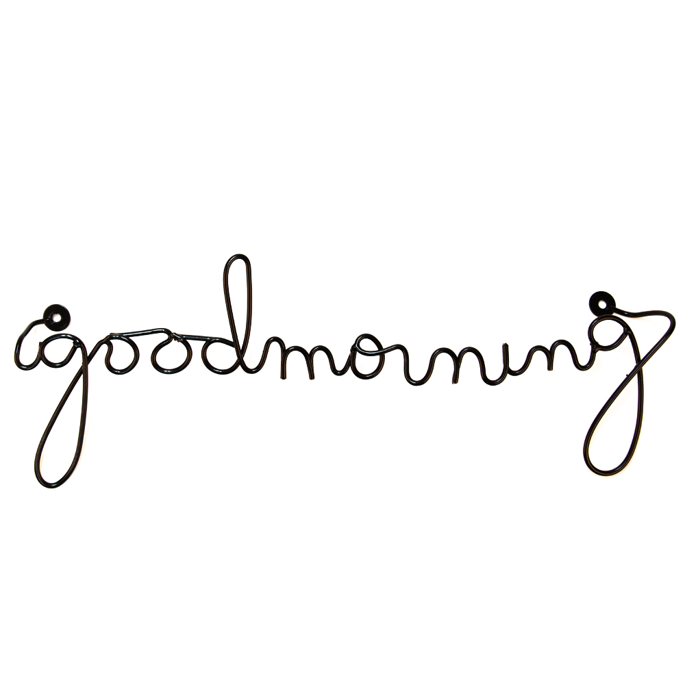 METALLIC HANGER GOOD MORNING HF