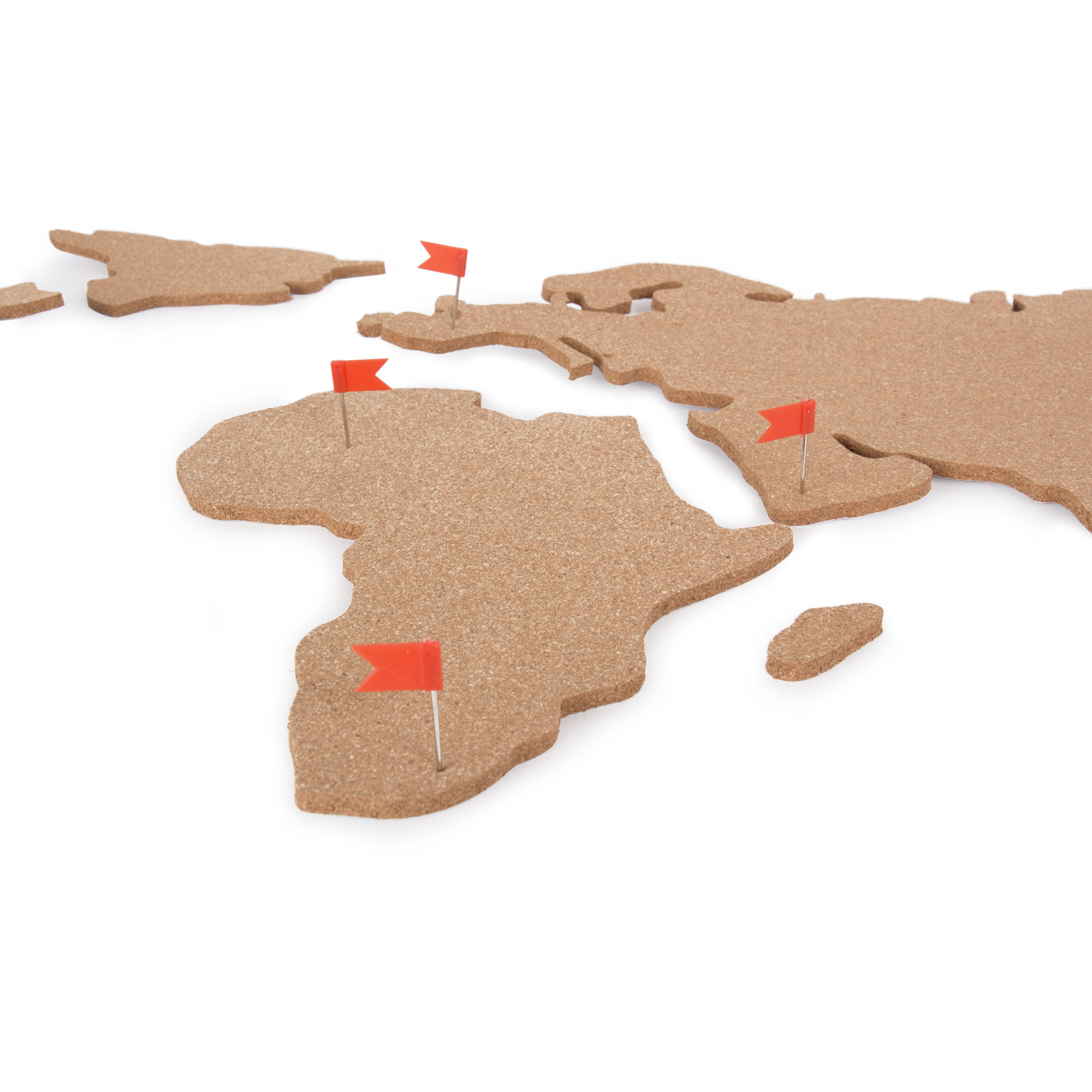 Mapamundi de corcho decorativo