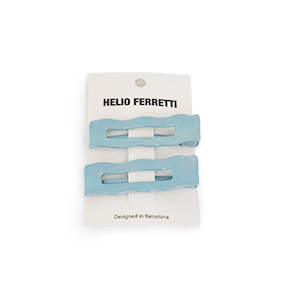 PACK DE 2 CLIPS RECTANGULARES AZUL HF