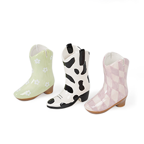 PINK CERAMIC COWBOY BOOT HF
