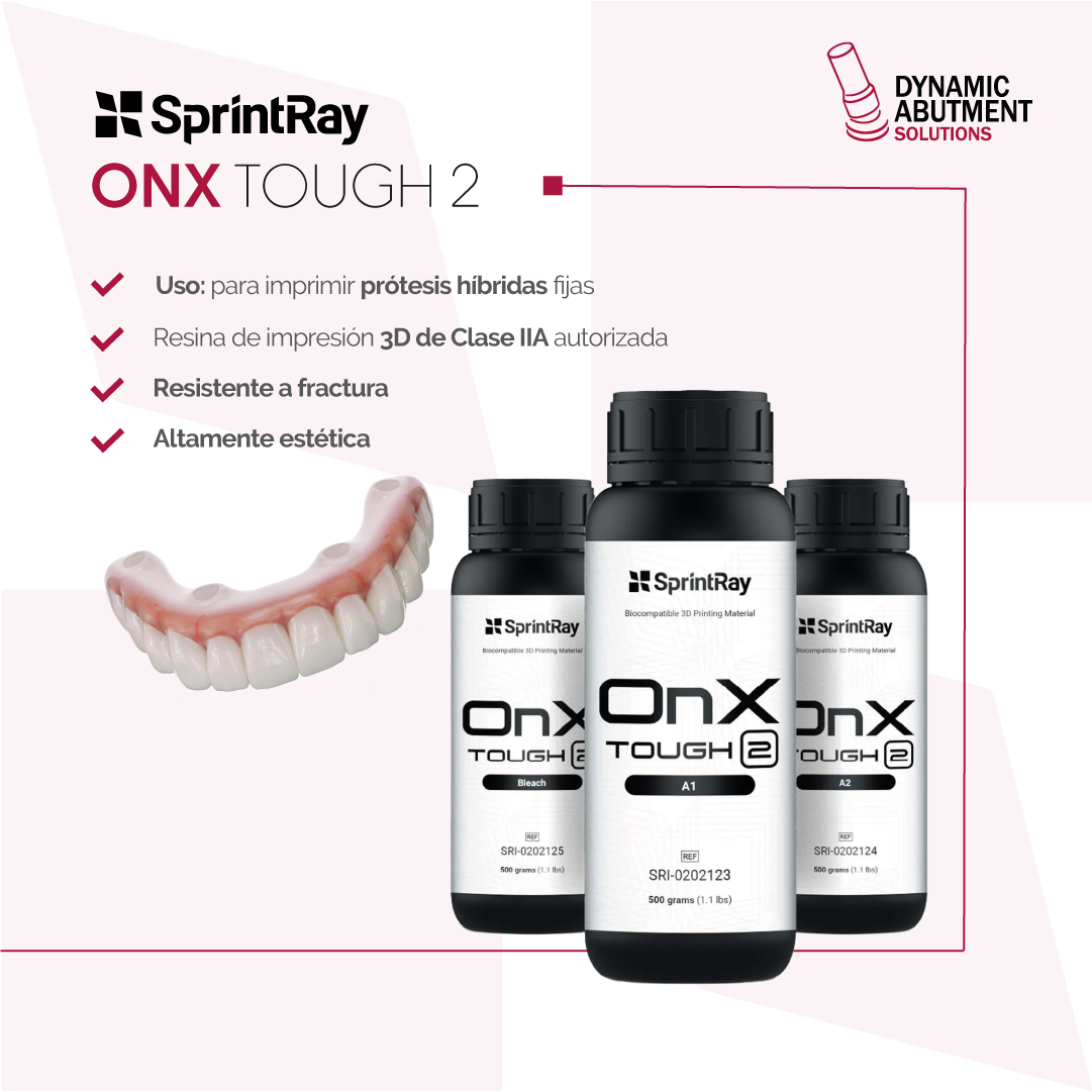 OnX Tough 2 and Ceramic Crown 3D printing resins from SprintRay