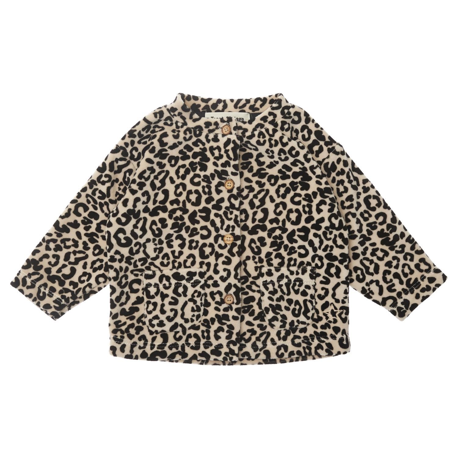 Animal print velvet jacket