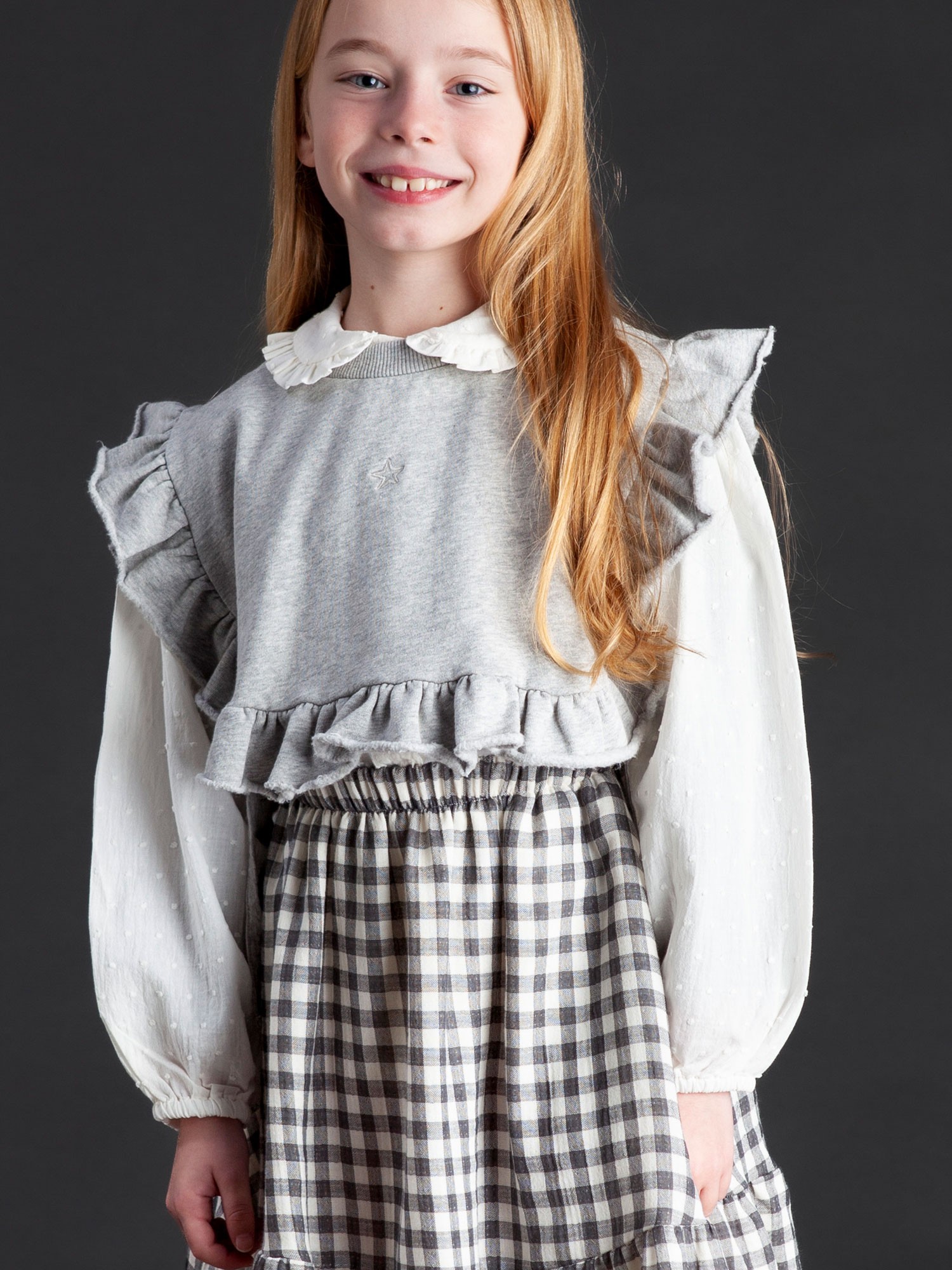 KID RUFFLED PLUSH TOP