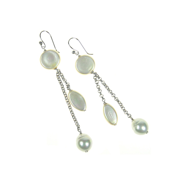 Pendientes de Perlas y oro o plata | Orquídea Perlas y Joyas