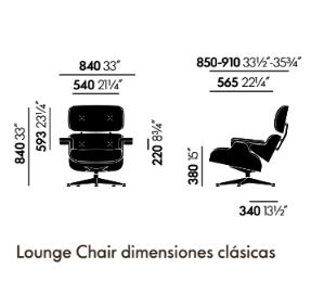 Butaca Eames Lounge Chair de Vitra diseño diseño de Charles & Ray Eames