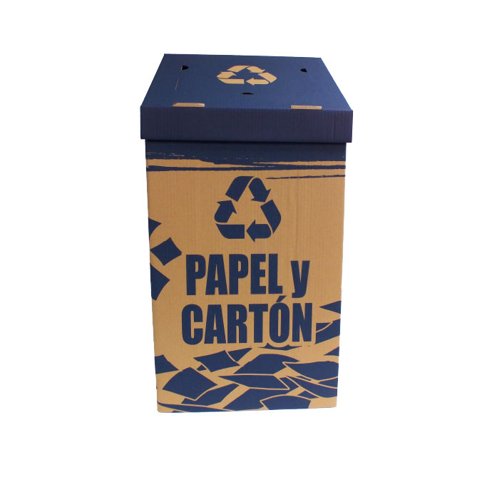 ᐈ Papelera de cartón para reciclaje de papel | Comprar Online