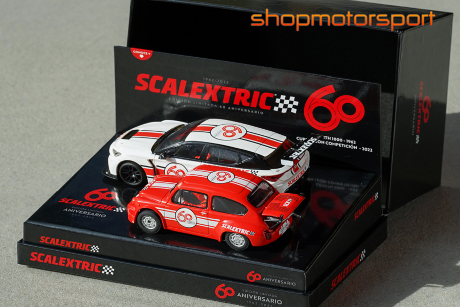 PACK 60 ANIVERSARIO FIAT ABARTH 1000 + CUPRA LEON TCR / SCALEXTRIC U10421