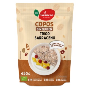 COPOS DE TRIGO SARRACENO SIN GLUTEN BIO, 450 g EL GRANERO