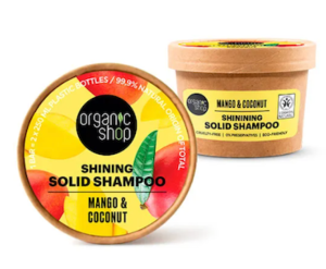 CHAMPU SOLIDO BRLLO MANGO Y COCO, 60 GR ORGANIC SHOP