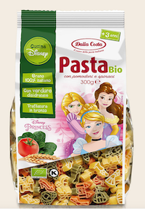 PASTA DISNEY PINCESAS TRICOLOR ORGÁNICA 300 gr DALLA COSTA