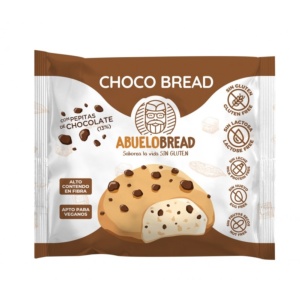 BOLLO CON PEPITAS DE CHOCOLATE 60 grs. Sin gluten - AbueloBread