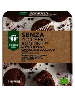 MUFFINS SABOR CACAO SIN AZUCAR AÑADIDO 4 U 140 GR PROBIOS